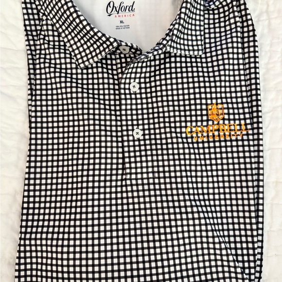 Oxford | Shirts | Oxford Black And White Checkered Polo Shirt | Poshmark